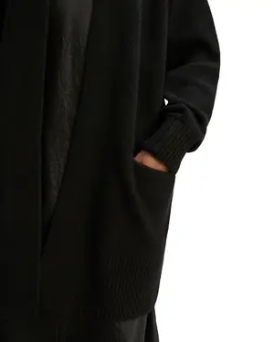 Vince Cashmere Open Front Cardigan Sweater - Black