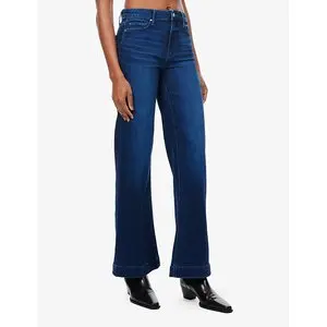 Paige Leenah Slim-fit Wide-leg Denim Jeans - Praline