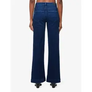 Paige Leenah Slim-fit Wide-leg Denim Jeans - Praline