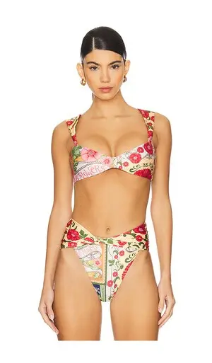 Agua Bendita Malory Harvest Bikini Top - Multicolor