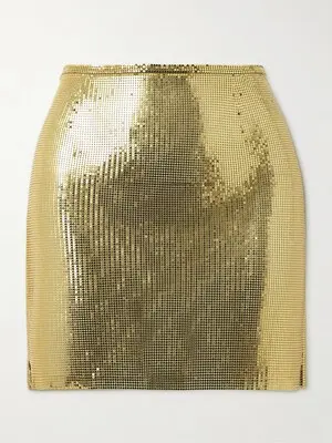 Rabanne Chainmail Mini Skirt - Gold