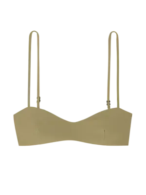 Faithfull The Brand Evora Recycled Bikini Top - Green