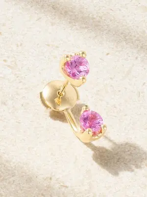ANITA KO Orbit 18-karat Gold Sapphire Earring - Pink
