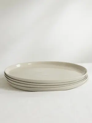 MUD AUSTRALIA Set Of Four Porcelain Dinner Plates - Neutrals