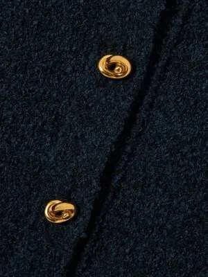 Bottega Veneta Wool-blend Bouclé Cardigan - Blue