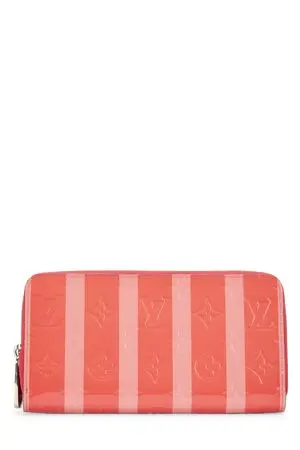 LOUIS VUITTON Rayures Monogram Vernis Zippy - Pink