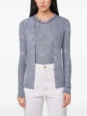 Rabanne Floral-print Cardigan