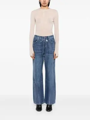 GROUND ZERO Sequin-embellished Jeans
