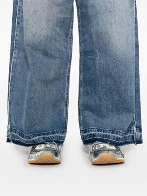 GROUND ZERO Faded Wide-leg Jeans