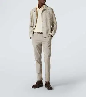 Brunello Cucinelli Cotton Gabardine Slim Pants