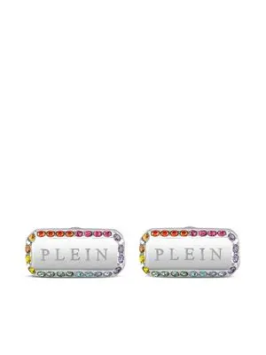 Philipp Plein Crystal Embellished Earrings - Silver