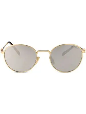 Miu Miu Round-frame Sunglasses - Gold