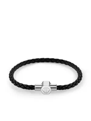 Philipp Plein Enigma Braided Bracelet - Silver