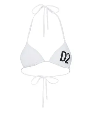 Dsquared2 Logo-print Bikini Top - White
