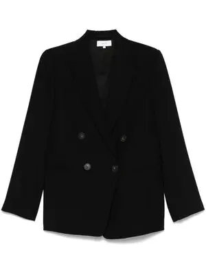 Vince Crepe Double-breasted Blazer - Black