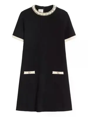 Valentino Garavani Embroidered Mini Dress - Black