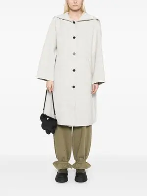 TOUT A COUP Layered Wool Blend Trench Coat
