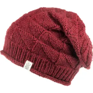 NIRVANNA DESIGNS Wave Slouch Beanie - Burgundy