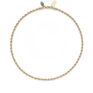 Lady Grey Rope Chain Necklace With Pearl - Gold