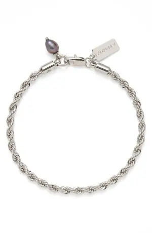 Lady Grey Rope Chain Bracelet - Silver