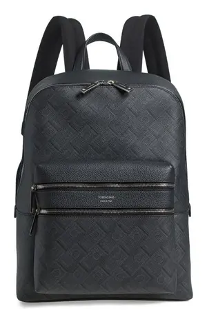 SALVATORE FERRAGAMO FERRAGAMO Gancio Embossed Leather Backpack