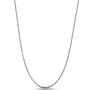 DONATELLO GIAN Name Sterling Rhodium-plated Rope Necklace - Silver