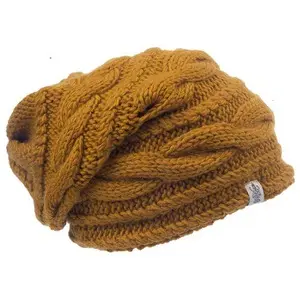 NIRVANNA DESIGNS Triple Braid Cable Slouch Beanie - Honey