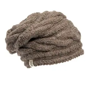 NIRVANNA DESIGNS Triple Braid Cable Slouch Beanie - Tweed
