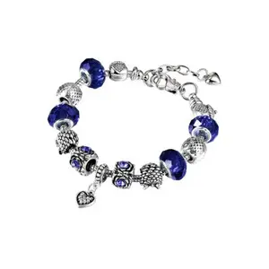 DONATELLO GIAN Heart Charm Bracelet - Blue