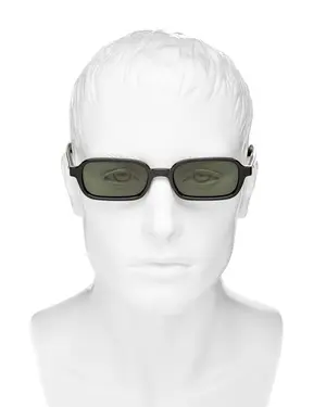 Le Specs Pilferer Rectangle Sunglasses, 53mm - Black