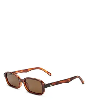 Le Specs Pilferer Rectangle Sunglasses, 53mm - Toffee Tortoise