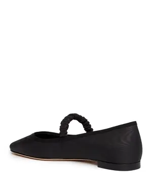 Paige Jolie Ruched Flats - Black