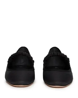 Paige Jolie Ruched Flats - Black