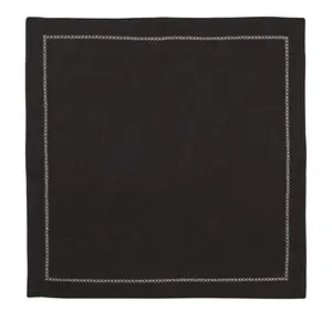 KIM SEYBERT Classic Linen Napkin, Set Of 4 Black