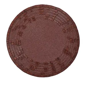 KIM SEYBERT Wood Matrix Placemat, Set Of 2 - Brown