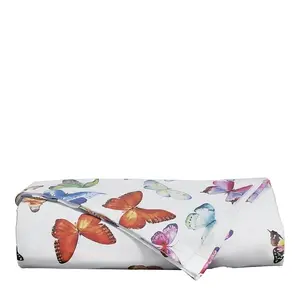 DEA LUXURY LINENS Palm Beach Farfalle Butterfly Sateen Duvet Cover, King - Multicolor