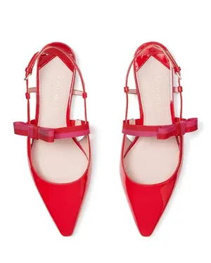 Kate Spade New York Maritza Pointed-toe Flats - Engine Red