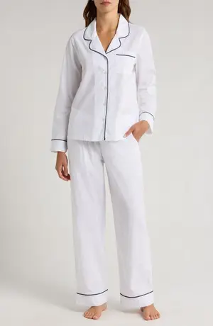 Nordstrom Classic Cotton Pajamas - White