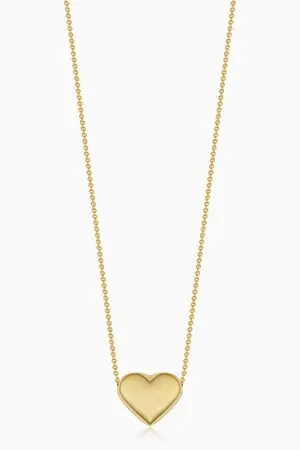 ORADINA 10k Gold Heart Pendant Necklace - Yellow Gold