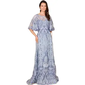 LARA NEW YORK A-line Embellished Gown - Blue