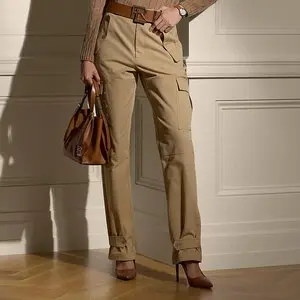 Ralph Lauren Gentry Cotton Canvas Cargo Pant - Lux Tan