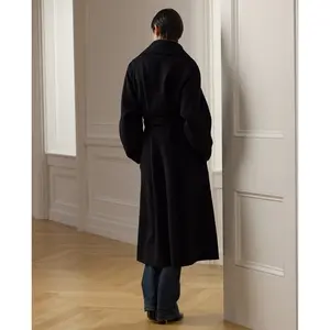 Ralph Lauren Leonarda Cashmere Wrap Coat - Black