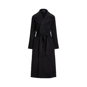 Ralph Lauren Leonarda Cashmere Wrap Coat - Black