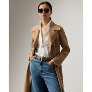 Ralph Lauren Leonarda Cashmere Wrap Coat - Camel