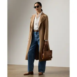 Ralph Lauren Leonarda Cashmere Wrap Coat - Camel