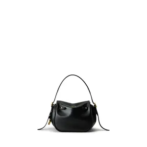 Ralph Lauren Polo Id Leather Mini Satchel - Black