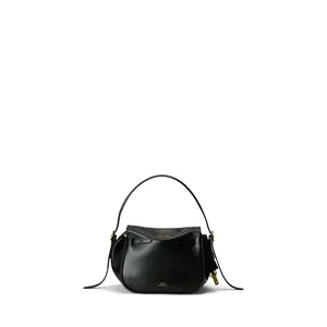 Ralph Lauren Polo Id Leather Mini Satchel - Black
