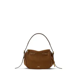 Ralph Lauren Polo Id Suede Mini Satchel - Cinnamon/cuoio