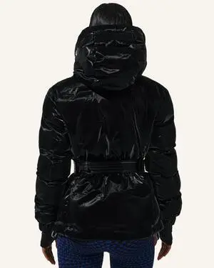 Perfect Moment Candice Down Parka Jacket - Black-liquid