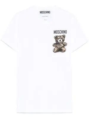 Moschino Teddy-print T-shirt - White